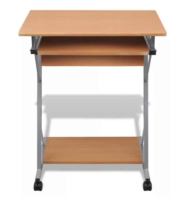 Computer Desk Pull Out Tray Brown Furniture Office Student Table 20052 ...